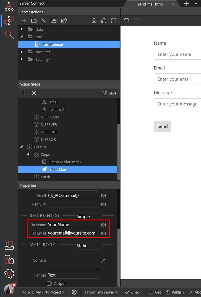 Wappler Documentation Sending Form Data To Email wappler-documentation-sending-form-data-to-email