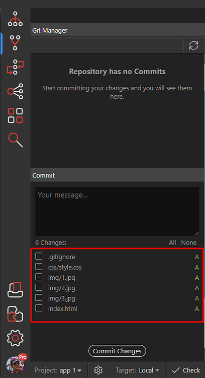 Wappler Documentation - Version Control with Git