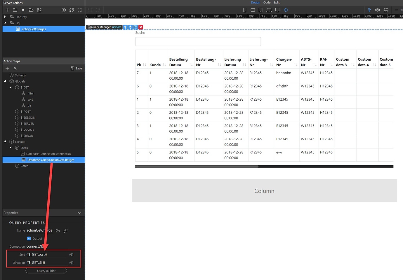 Sort headers in bootstrap 4 table responsive - How To - Wappler Community