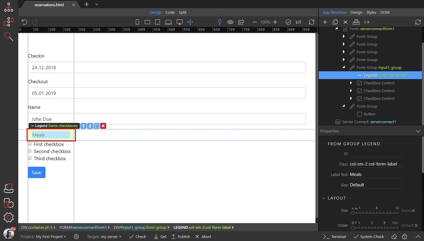 Wappler Documentation - Dynamically Check Multiple Checkboxes