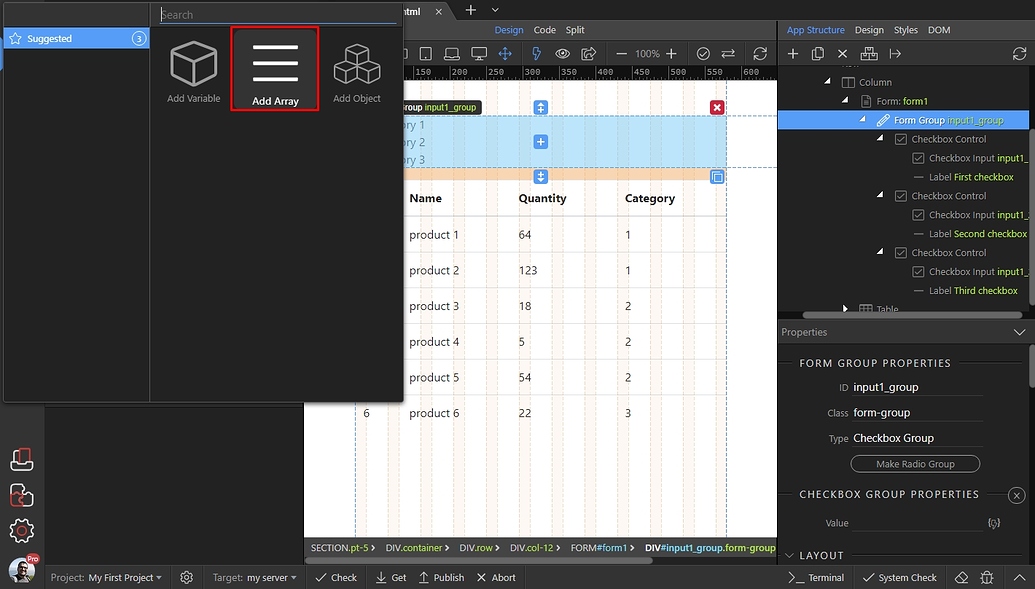 Wappler Documentation Filtering Database Query With Multiple Checkboxes 2217