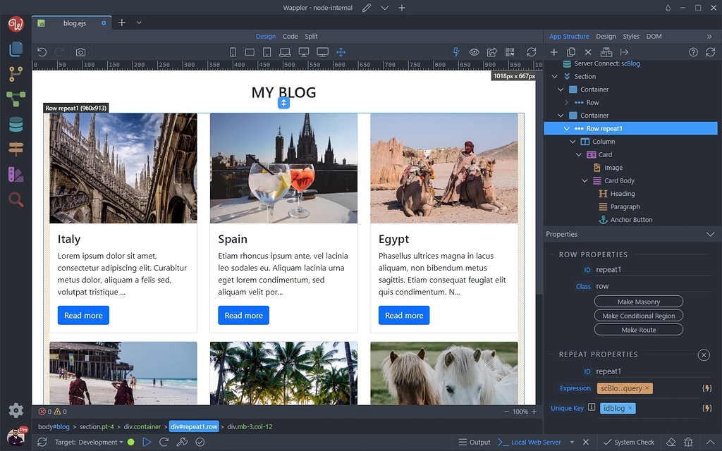 Using Bootstrap 5 Placeholders - Bootstrap Visual Designer - Wappler ...