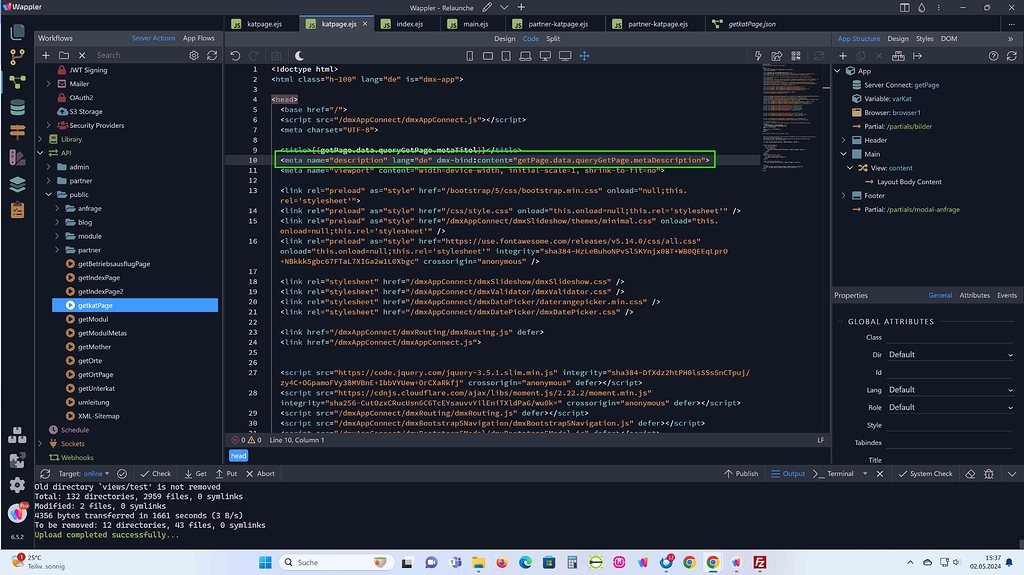 Insert description error - Need Help - Wappler Community