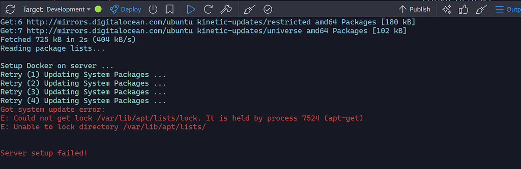Creating Digital Ocean Server In Resource Manager Failed Need Help
