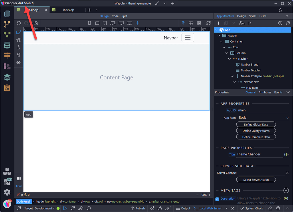 Add the Wappler version to the title bar - Feature Request - Wappler Community