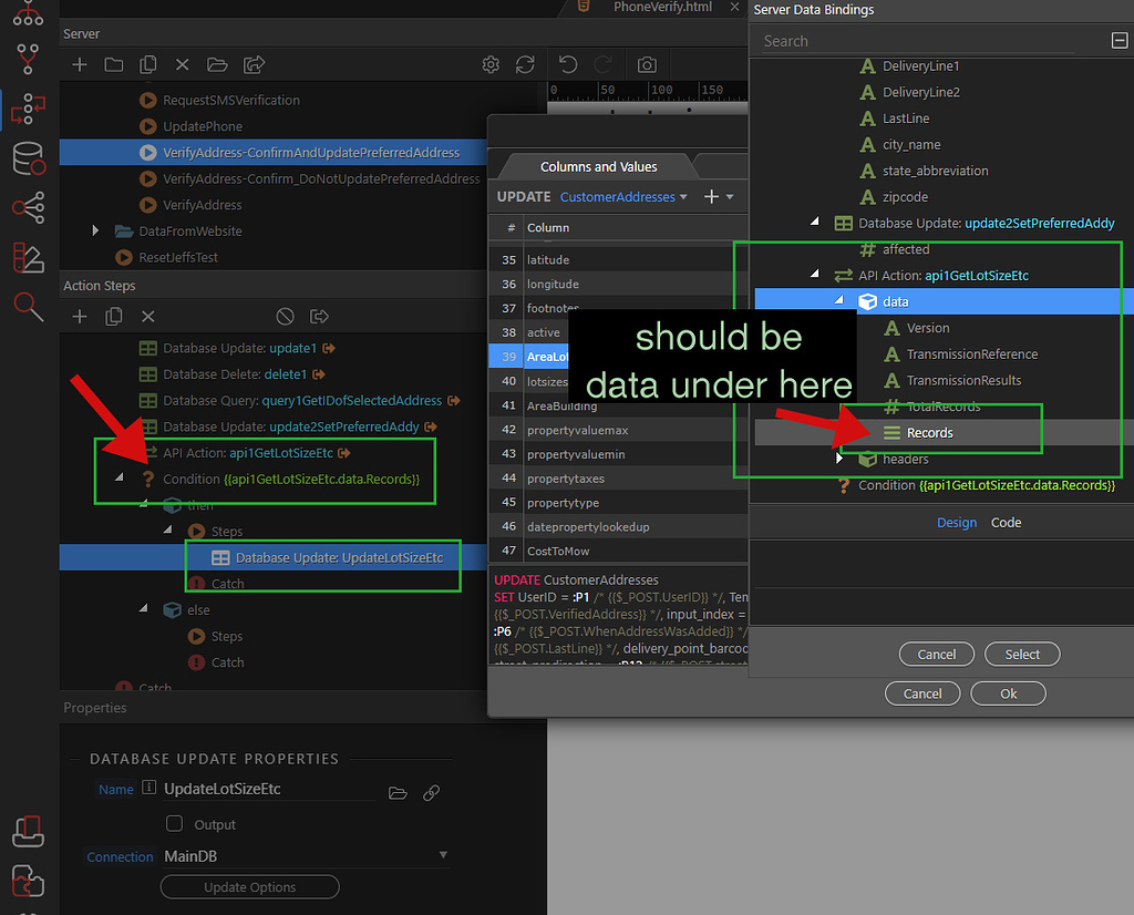 Api Works But Wont Load Values For Db Insert Need Help Wappler
