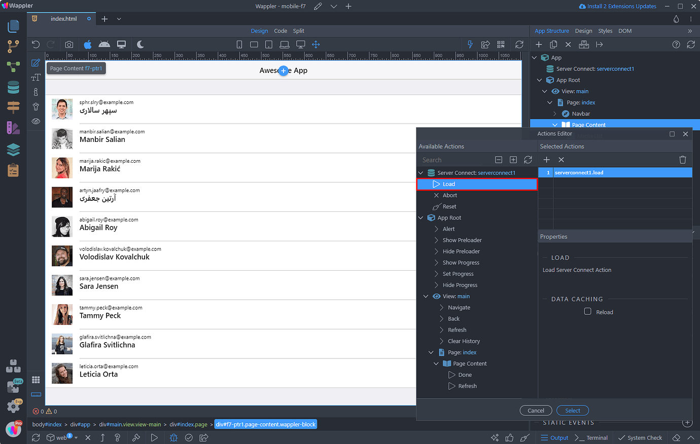 Adding Pull To Refresh Functionality to your Mobile Apps in Framework 7 - Mobile Apps - Wappler ...