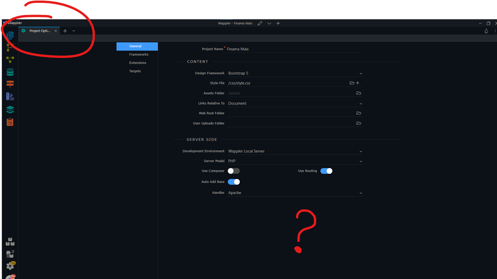 Project Options Bug Need Help Wappler Community 