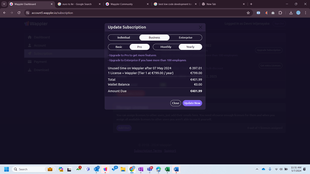 Subscription due amounts not clear - Subscriptions - Wappler Community