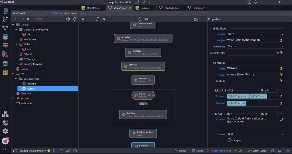 Authorization code to confirm the account users - Need Help - Wappler ...