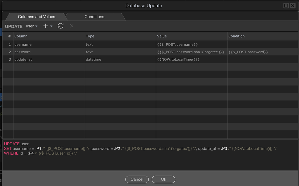 Condition Node + MySQL: Cannot read property 'get' of undefined - Bugs - Wappler Community