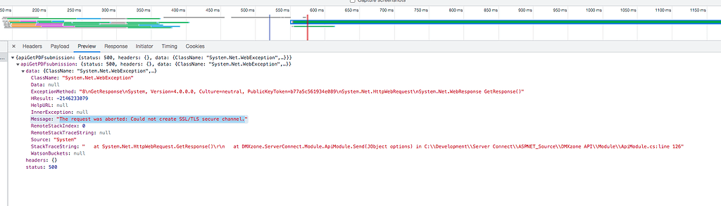 Could not create SSL/TLS secure channel error with API call and asp.net - Bugs - Wappler Community