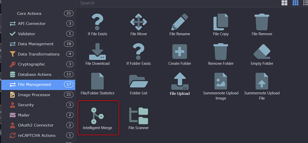 Intelligent Merge Mailmerge Custom Server Connect Module Node Wappler Extensions Wappler