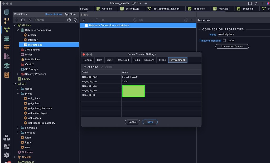 Trying Using Env For Database Connection Need Help Wappler Community