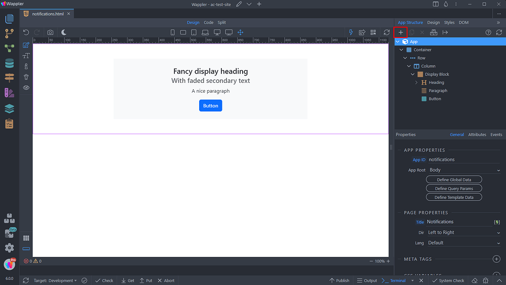 Using the Notifications Component - Front-End Components - Wappler Community