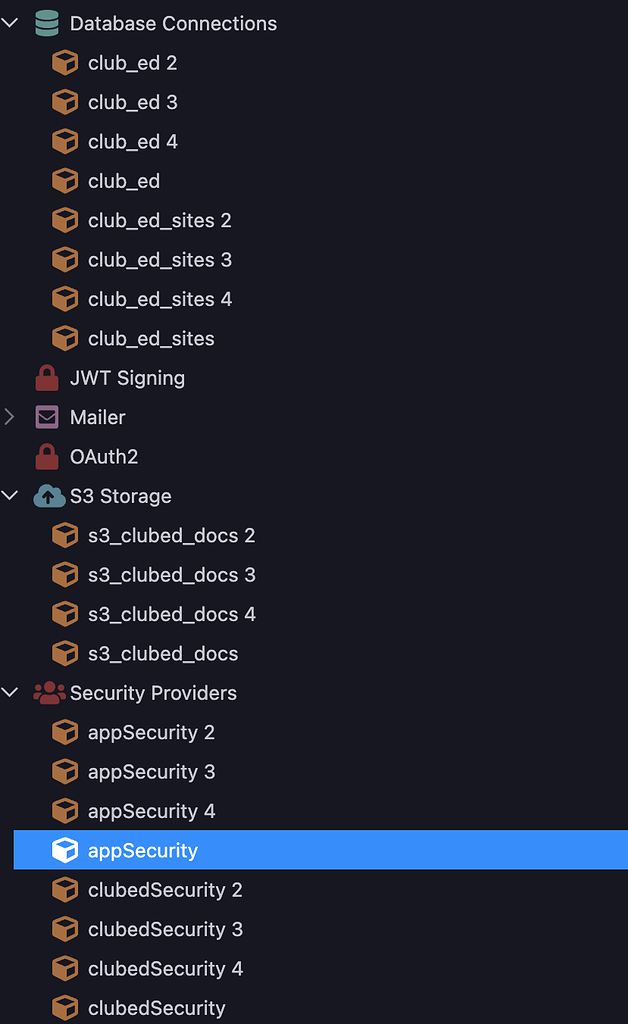 Duplicated Security Providers, S3 and Database Connections - Wappler General - Wappler Community