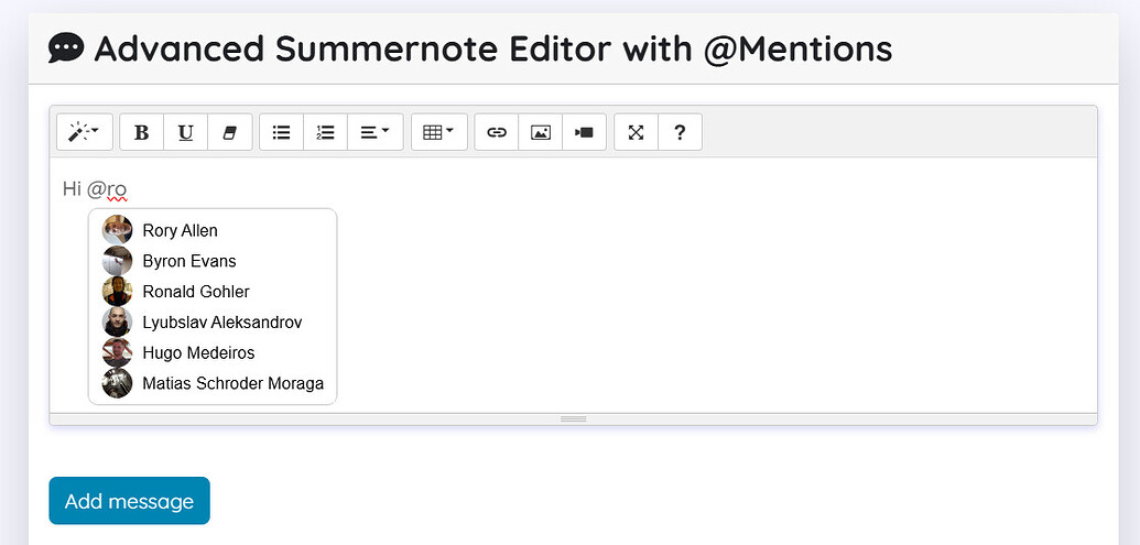 Advanced Summernote with AJAX, Fuse Fuzzy Search, Avatars and ID Bindings - How-to Guides ...