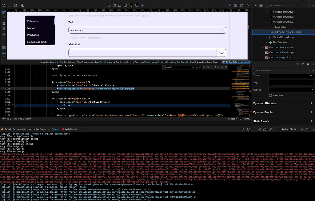 Custom appconnect extension freezes design view - Bugs - Wappler Community
