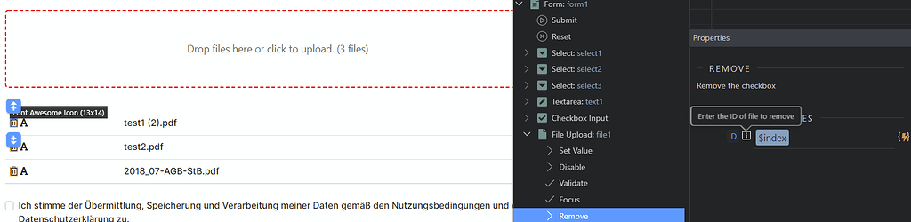 Remove files from dropzone - Need Help - Wappler Community