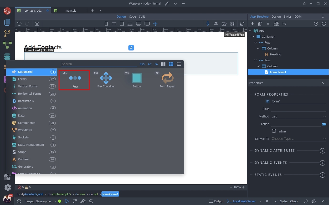 Inserting Data In Main And Sub Table Using App Connect Form Repeat Server Side Components