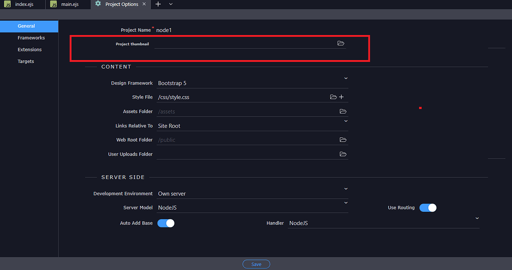 Select project thumbnail - Feature Request - Wappler Community