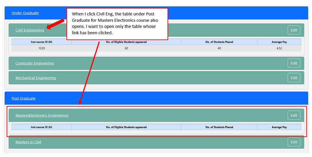 How to open Dynamic Collapse Card which has been clicked - How To ...