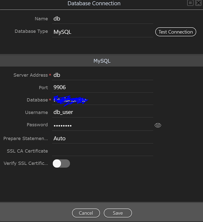 Remote Docker Mysql Connect Wappler General Wappler
