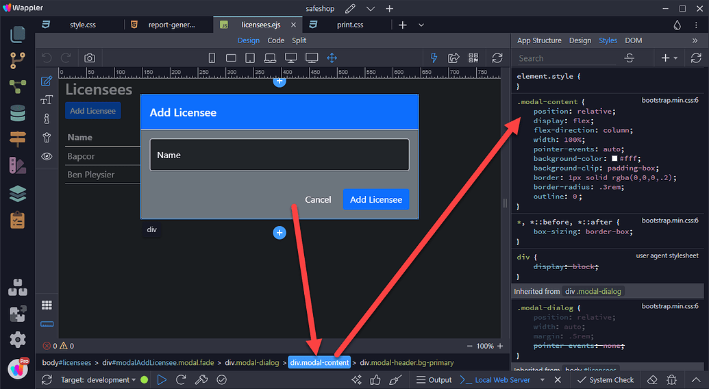 How to Remove Black and White Border on Modal? - Need Help - Wappler ...