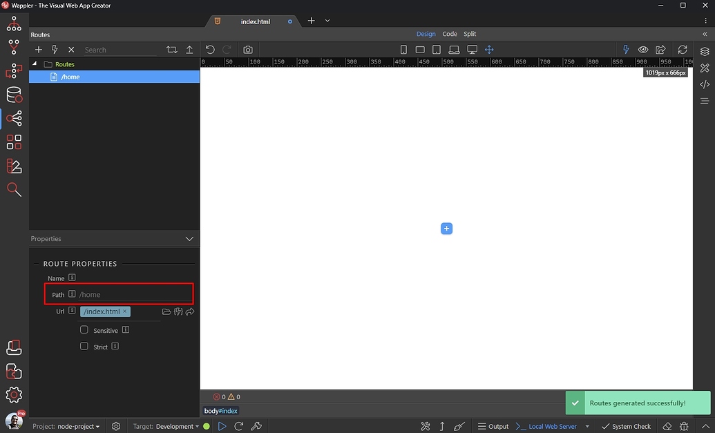 Wappler Documentation Node Js Integration In Wappler