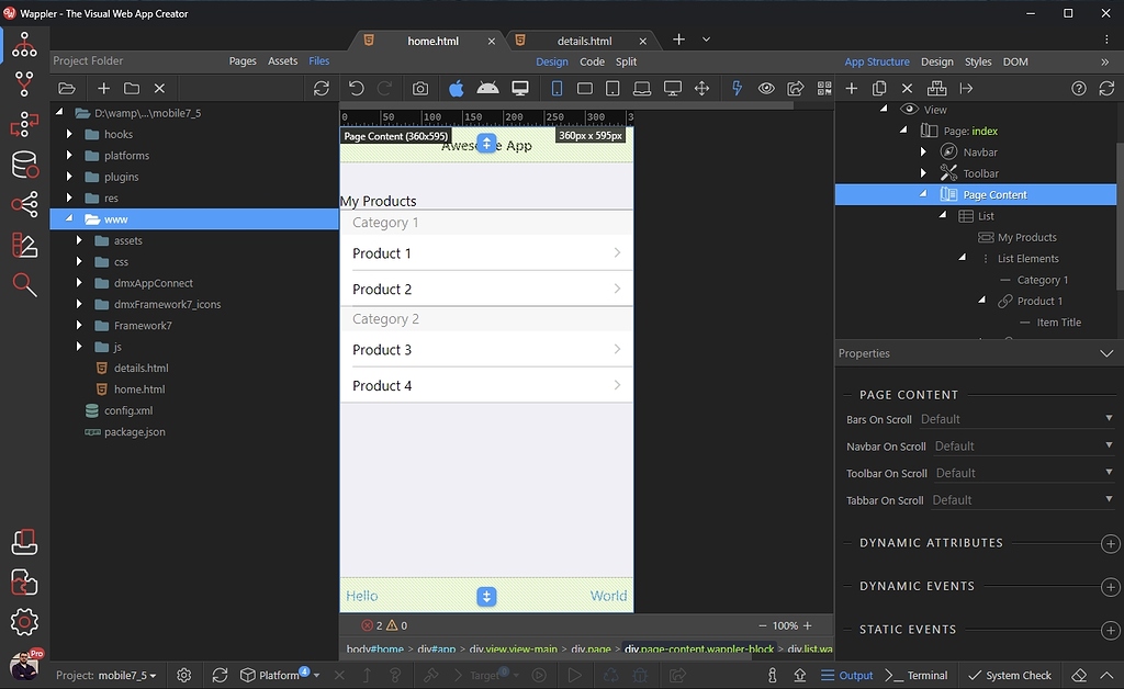 Creating Dynamic Pages In Framework7 Mobile Apps Wappler Community