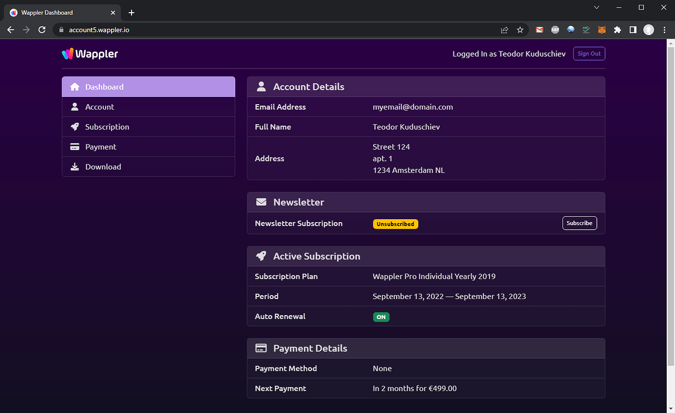 Wappler Documentation - Introducing Wappler Wallet