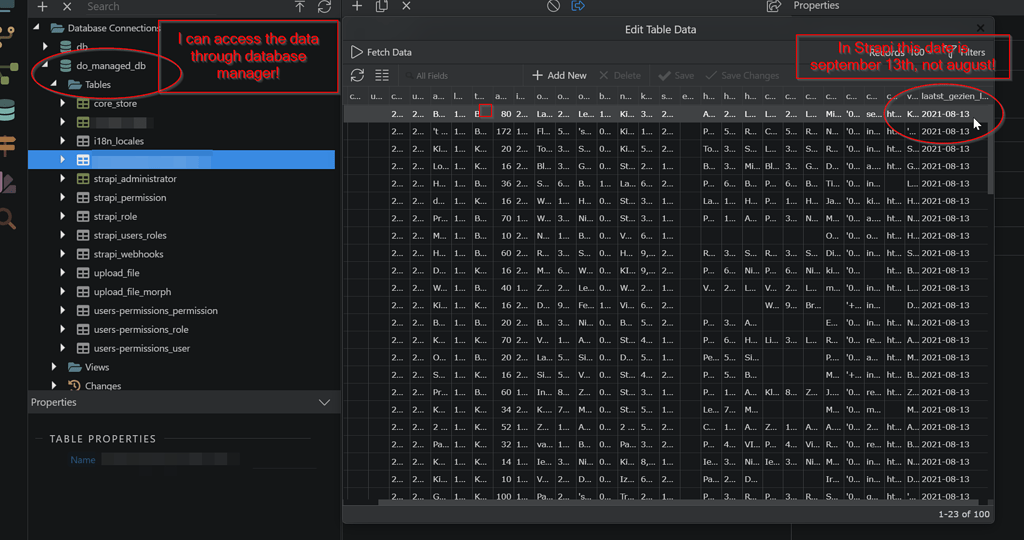 Need Help Cant Query Do Managed Database Data Does Show Up In Database Manager Need Help