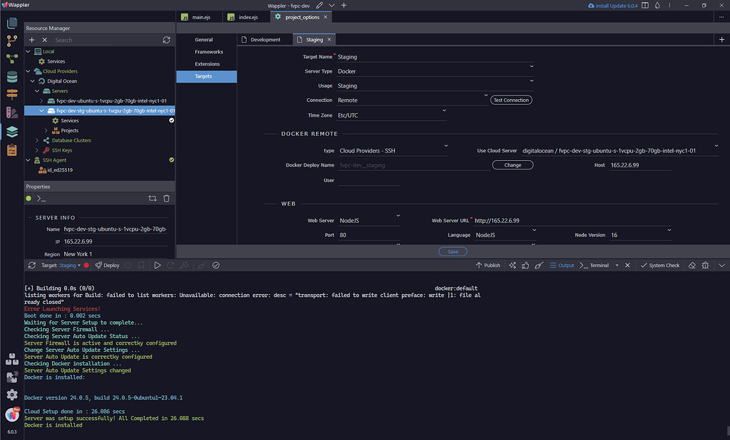 Error Launching Services When Deploying To Digitalocean With Docker Bugs Wappler Community