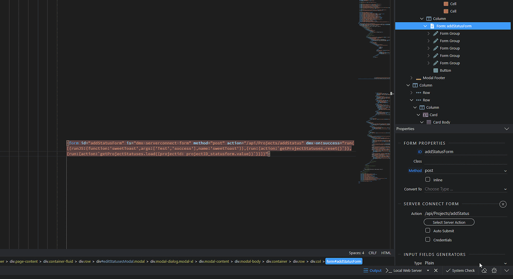Adding data bindings to runJS in a flow will break the flow & flow editor - Bugs - Wappler Community