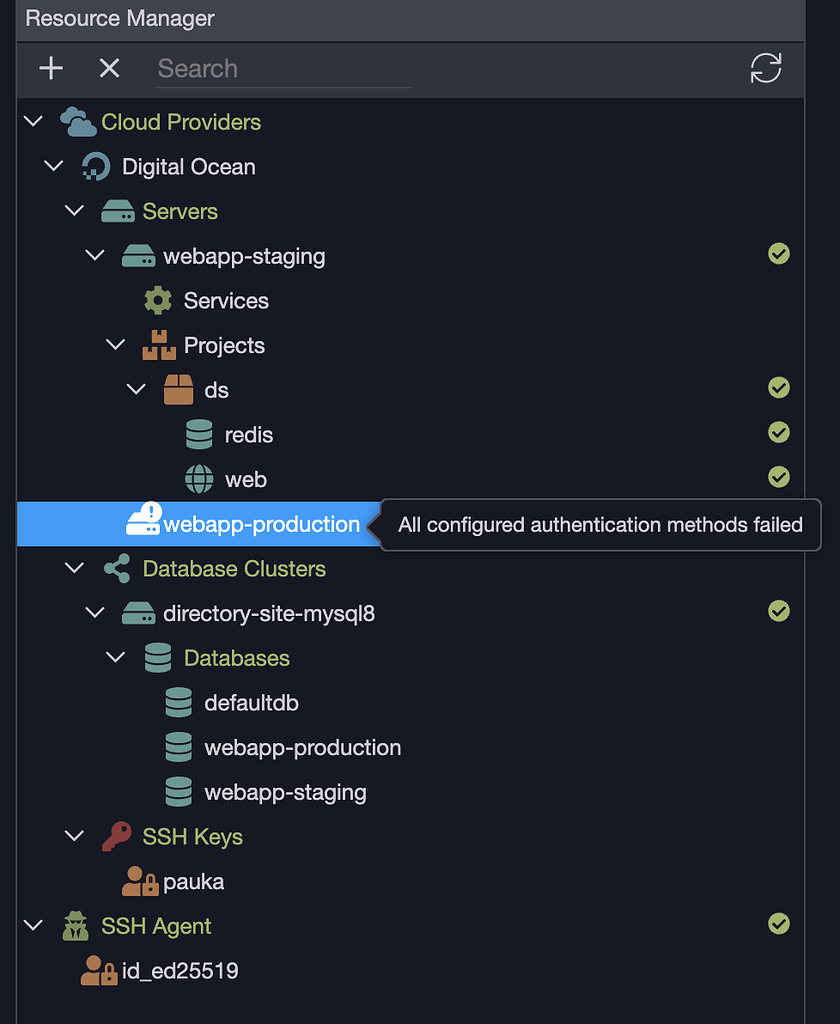 DO server using resource manager can't connect - Need Help - Wappler Community