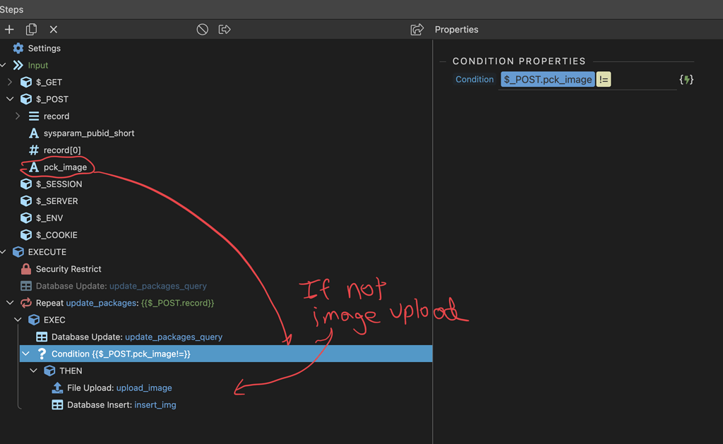 Server action condition if no file uploaded in the app form - Need Help - Wappler Community