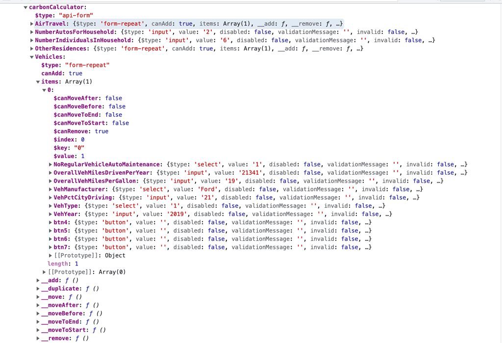 Api Form Post Sending Information In A Repeat Form As A Json Blob