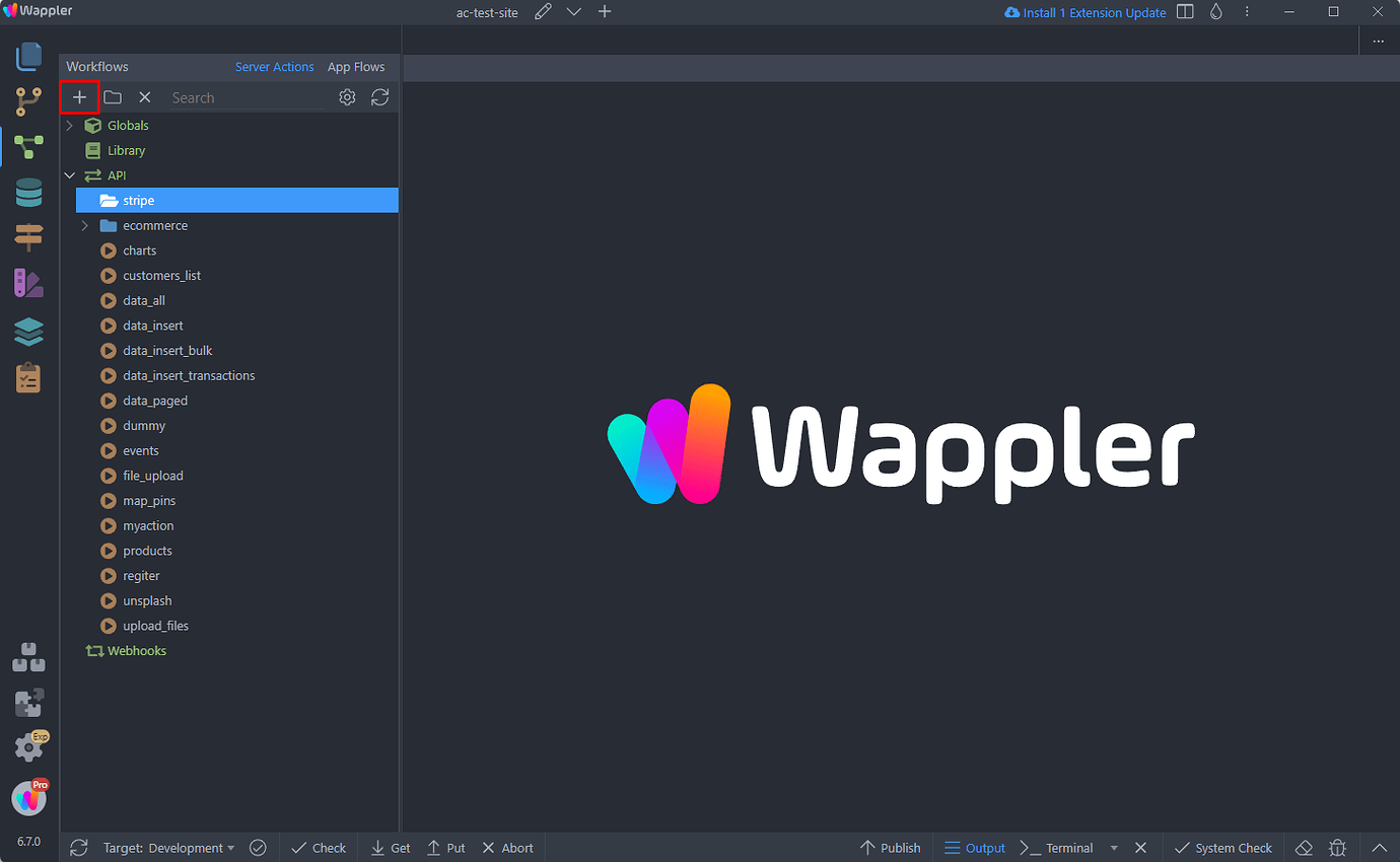 Wappler Documentation - Using Stripe Embedded Checkout