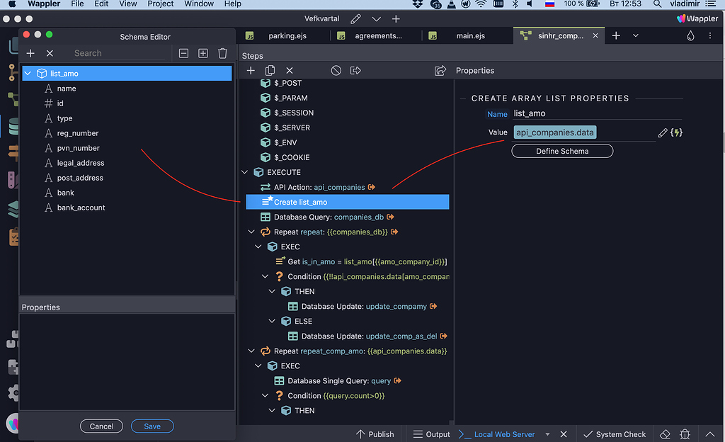 Server Connect Array Lists - how to work with multidimensional arrays? - Need Help - Wappler ...