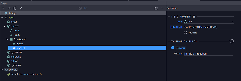 Conditional Validation On Formrepeat Fields Server Side Need Help