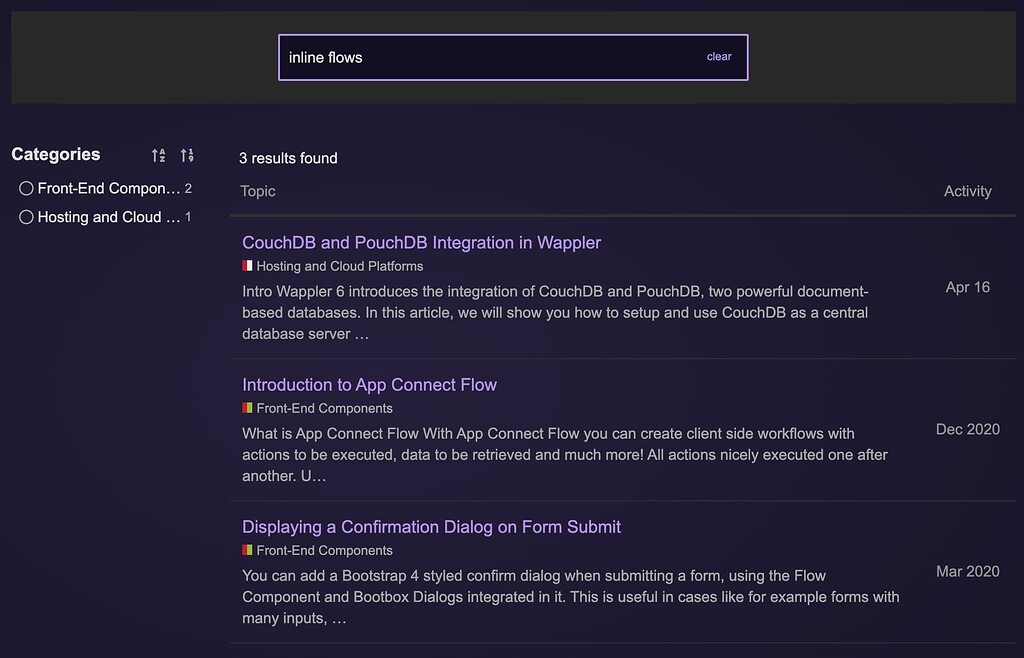 Community & Docs Search Relevance - Wappler General - Wappler Community
