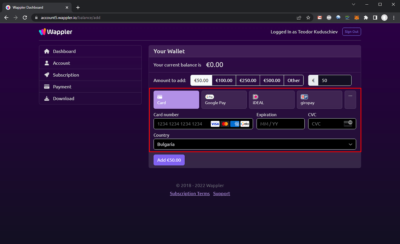 Wappler Documentation - Introducing Wappler Wallet
