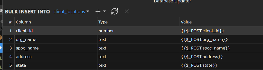 Value Mapping Issue Using Bulk Insert Data In Db Need Help Wappler