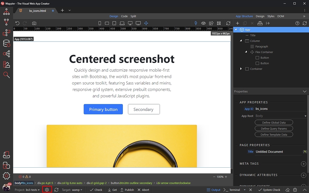 Using Bootstrap Icons Bootstrap 4 And 5 Visual Designer Wappler Community