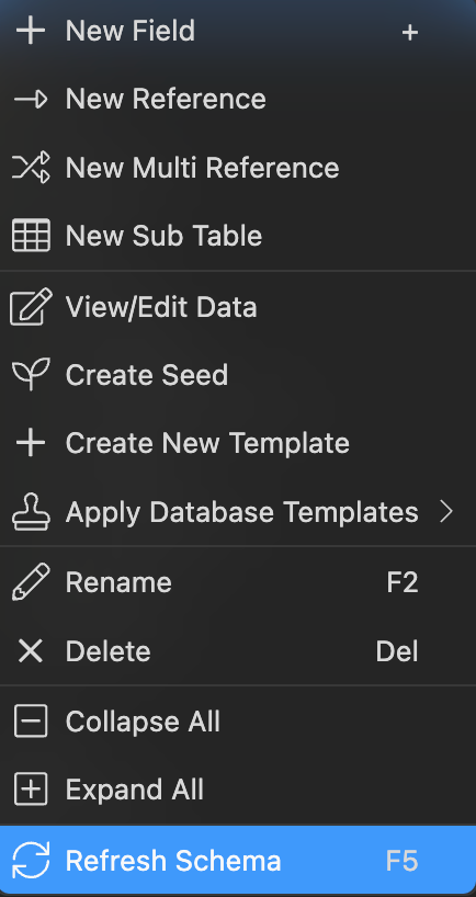 Database Manager Ability To Copy Table Structure As Text Feature