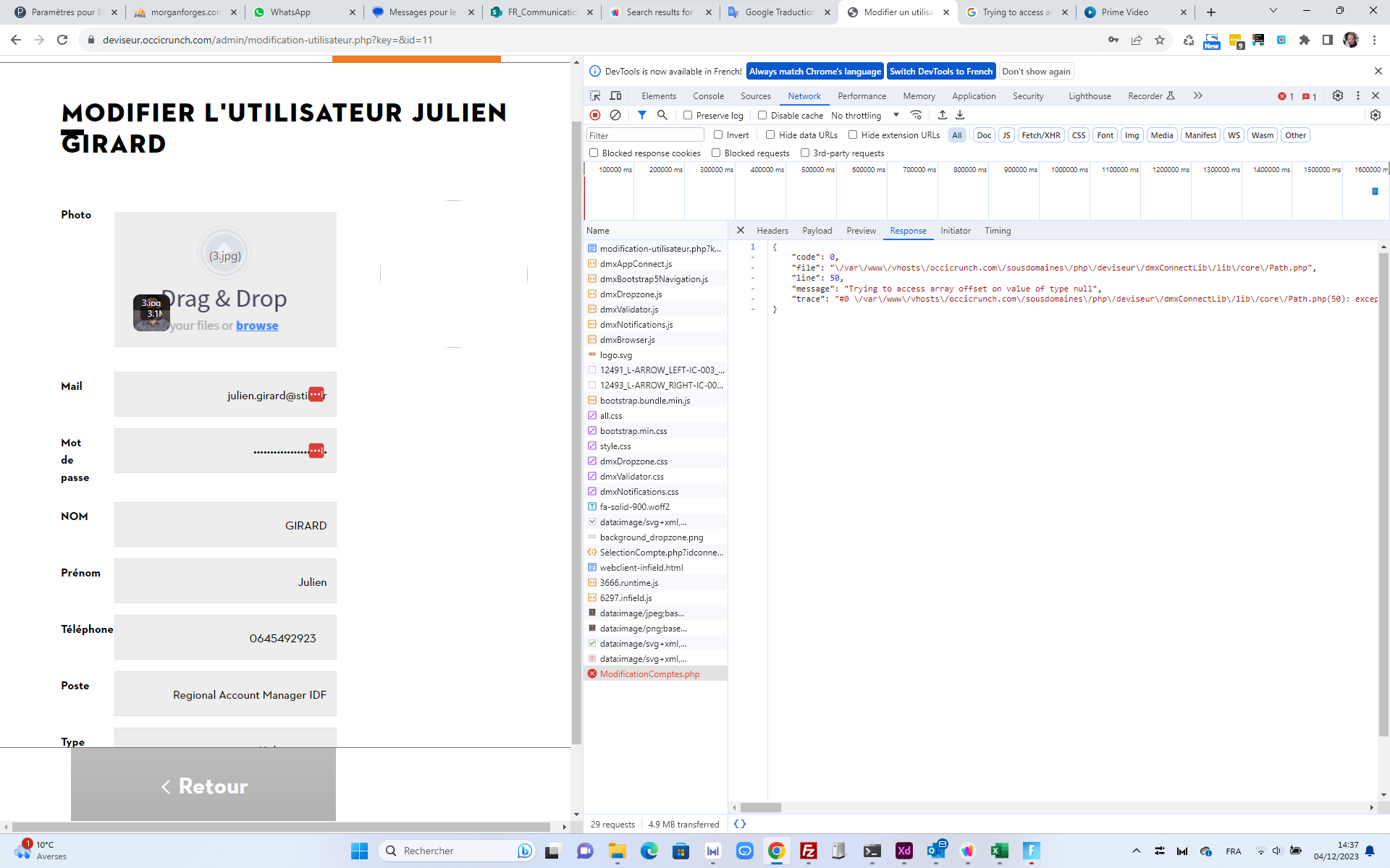 Trying To Access Array Offset On Value Of Type Null Need Help