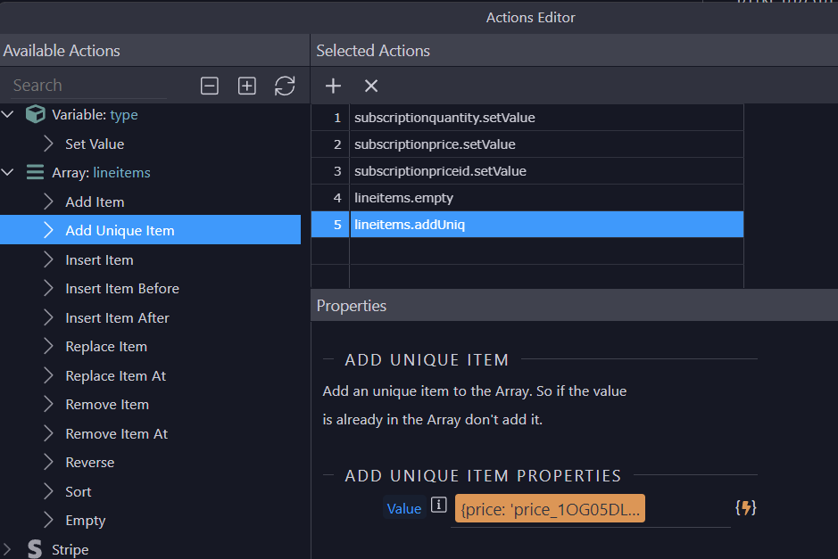 Whats The Correct Way To Add This Json Array With Dynamic Binding To
