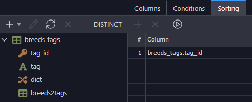 Missing column does not get removed from query builder/sorting tab - Bugs - Wappler Community