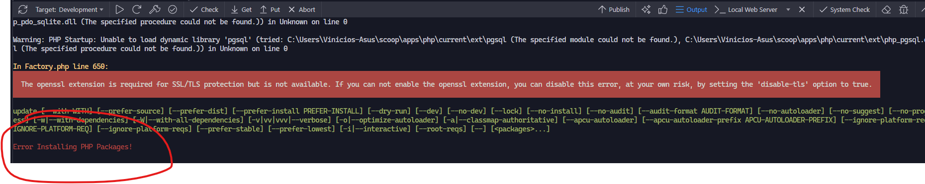 Error Installing PHP Packages (again) - Bugs - Wappler Community Error Installing PHP Packages (again) - Bugs - Wappler Community