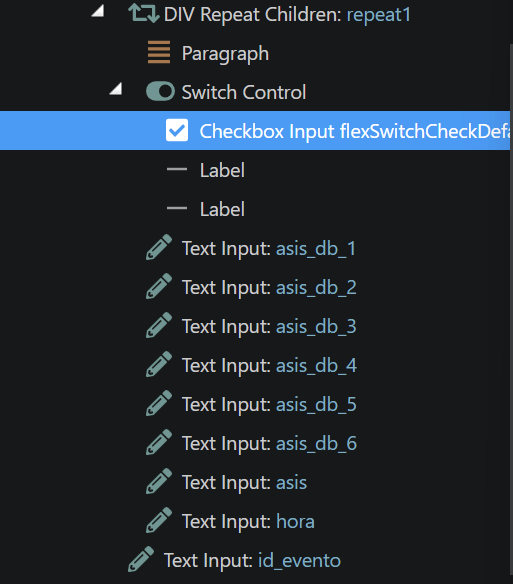 Get Value From Table Using Repeater Into Each Text Input Generated Wappler General Wappler